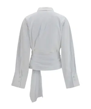 7 For All Mankind Long Sleeve Knot Waist Shirt - No