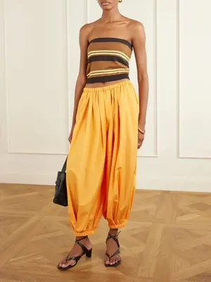 Tibi Waist Ankle Cuffed Trousers