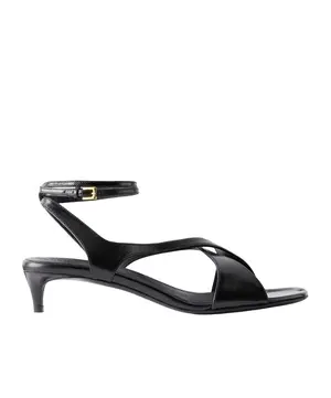 Khaite Glazed Leather Sandals