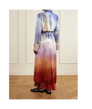 Gabriela Hearst Long Sleeved Belted Coat - Multicolor