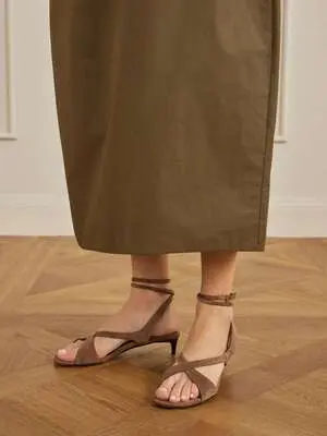 Khaite Suede Sandals - Brown