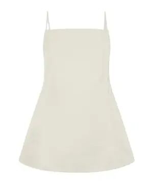 Tibi Open Back Cotton Poplin Top