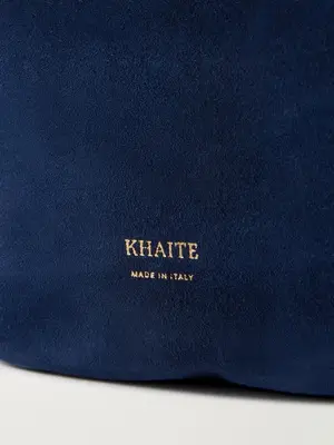 Khaite Olivia Crescent Mini Tote Bag - Midnight Blue