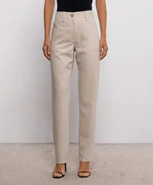 Khaite Wool And Cashmere-blend Straight-leg Pants