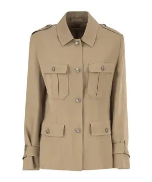 Antonelli Firenze Long-sleeved Casual Jacket - Nude
