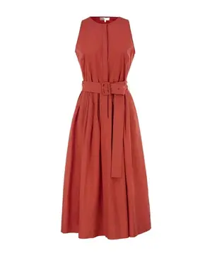 Antonelli Firenze Sleeveless Belted Midi Dress