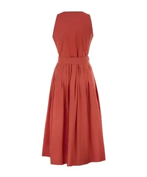 Antonelli Firenze Sleeveless Belted Midi Dress