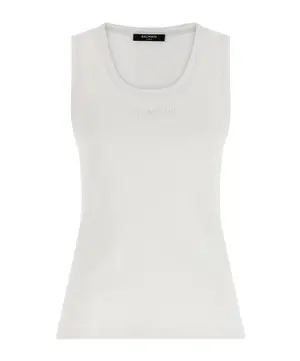 Balmain Sleeveless Vest - White