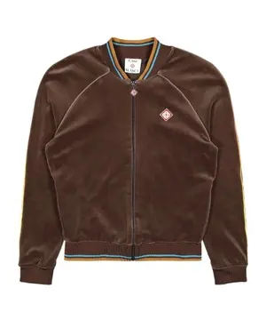 Casablanca Velour Logo Patch Zip Jacket