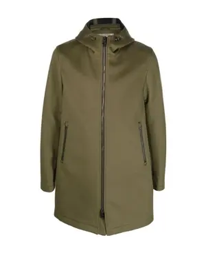 Herno Zip-up Hooded Coat - Green