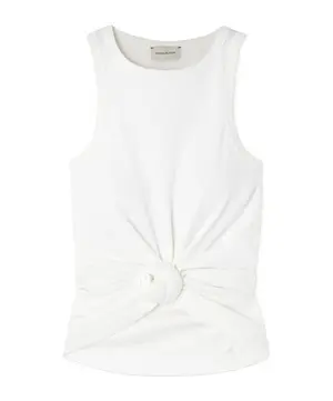 Magda Butrym Magda Butrym Knotted Ribbed Stretch Cotton-Jersey Tank No