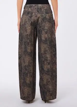 Liu Jo Paisley Printed Wide Leg Trousers