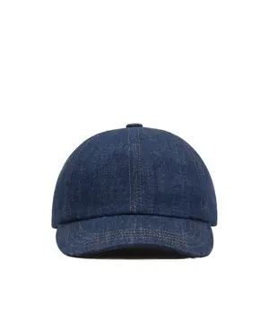 Ami Contrast Stitch Baseball Cap - Indigo