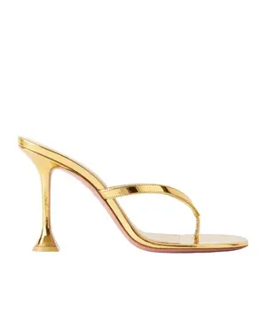 Amina Muaddi Metallic Sandals For Women