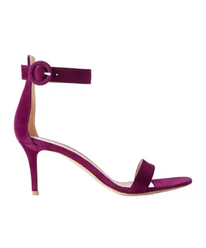 GIANVITO ROSSI Portofino 70 Suede Sandals - Red
