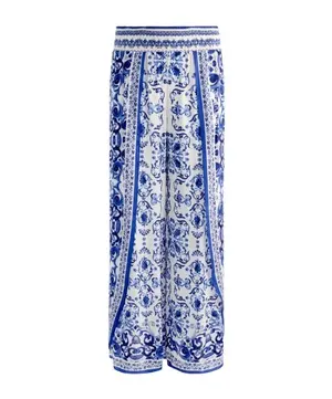 ALICEOLIVIA Alice + Olivia Larissa Open Pleat Pant - Blue