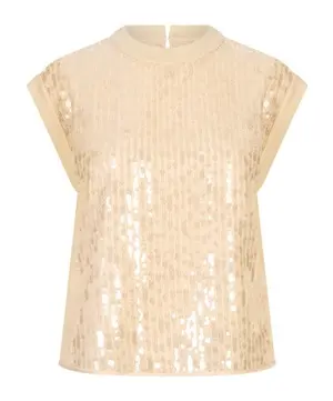 Peserico Sequined Vest - Nude
