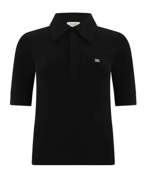 Celine Collared Short-sleeved Polo Shirt