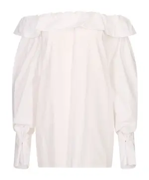 MSGM MSGM Off-the-Shoulder Ruffled Shirt