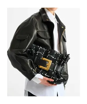 Balmain Medium Anthem Bag In Tweed