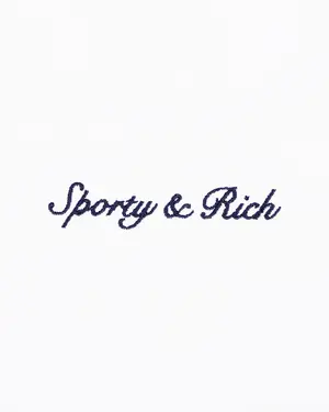 SPORTY  RICH Sporty & Rich Long-sleeved Zip-up Shirt With Embroidered Logo