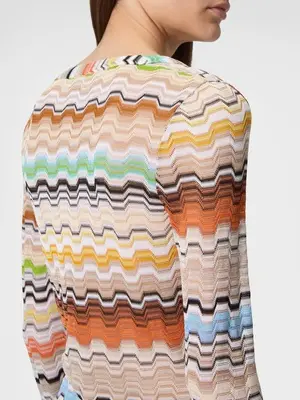 Missoni Raschel Knit Deep V-neck Dress