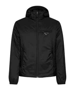 Prada Hooded Cotton Jacket - Black