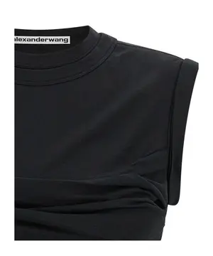 Alexander Wang Ruched Detailed Tank Top - Black