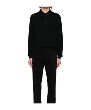 TOM FORD Fine Gauge Long-sleeve Polo Shirt - Black