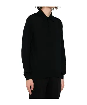 TOM FORD Fine Gauge Long-sleeve Polo Shirt - Black