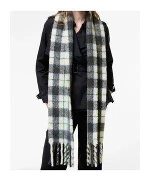 Burberry Checked Fringed-edge Scarf