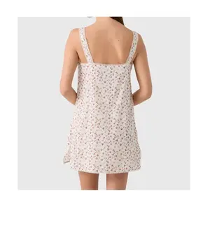 Posse Square Neck Lace Trim Dress
