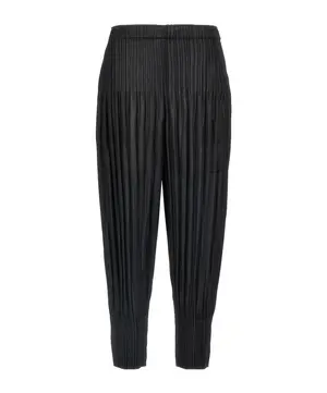 PLEATS PLEASE BY ISSEY MIYAKE Pleated Casual Pants - Black
