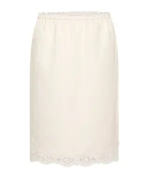 Posse Midi Skirt With Embroidered Lace Trim