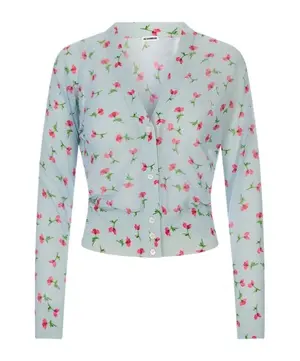 JIL SANDER Floral V-neck Cardigan