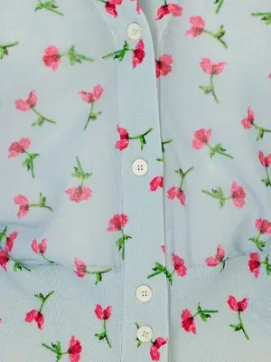 JIL SANDER Floral V-neck Cardigan