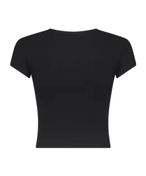 VIVIENNE WESTWOOD Cropped Ribbed T-shirt With Orb Embroidery