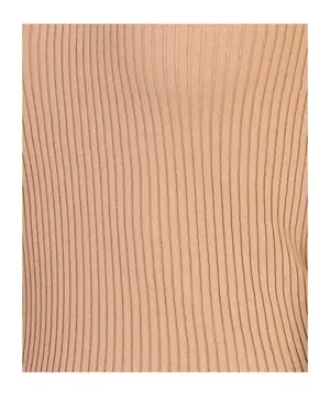 Peserico Sleeveless V-neck Ribbed Knit Top