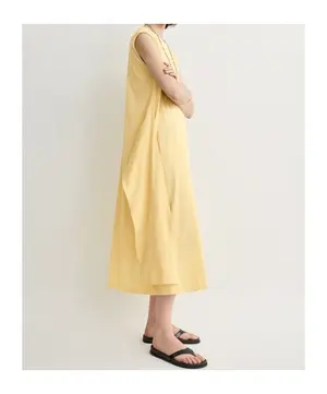 TOTEME Sleeveless Knot Detail Midi Dress - Cream