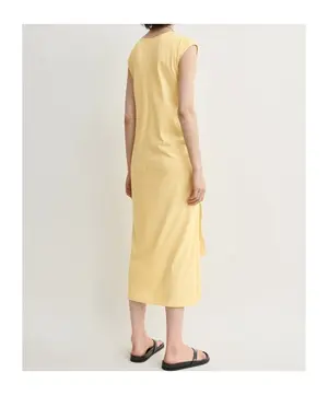 TOTEME Sleeveless Knot Detail Midi Dress - Cream
