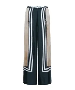 Max Mara Wide Leg Casual Pants - Navy Blue
