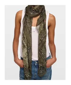 Zadig&Voltaire Kerry Bandana-print Scarf - Mousse
