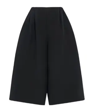 THE ROW Fauna Pleated Tailored Shorts - Black
