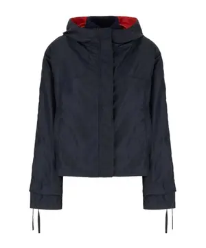 Iceberg Drawstring-cuff Hooded Jacket - Black