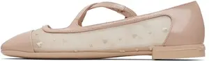 JIMMY CHOO Eleri Ballet Flats With Pearl Embellishments