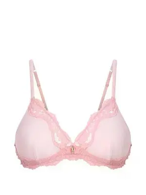 Moschino Lace-trim Triangle Bra - Pink