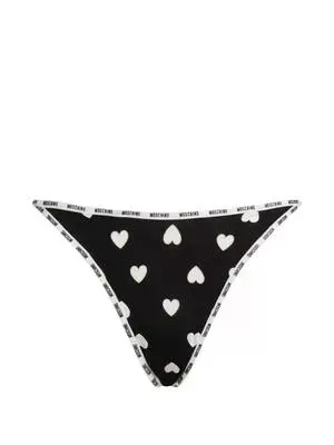 Moschino Heart-print Logo-trim Thong