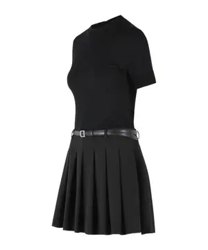 Simkhai Pleated Mini Dress With Belt