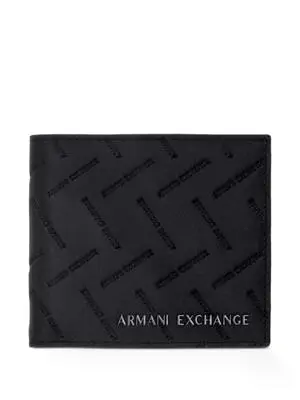 Armani Exchange Logo-debossed Wallet - Black