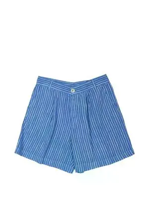 120% Lino Vertical Stripe Linen Shorts